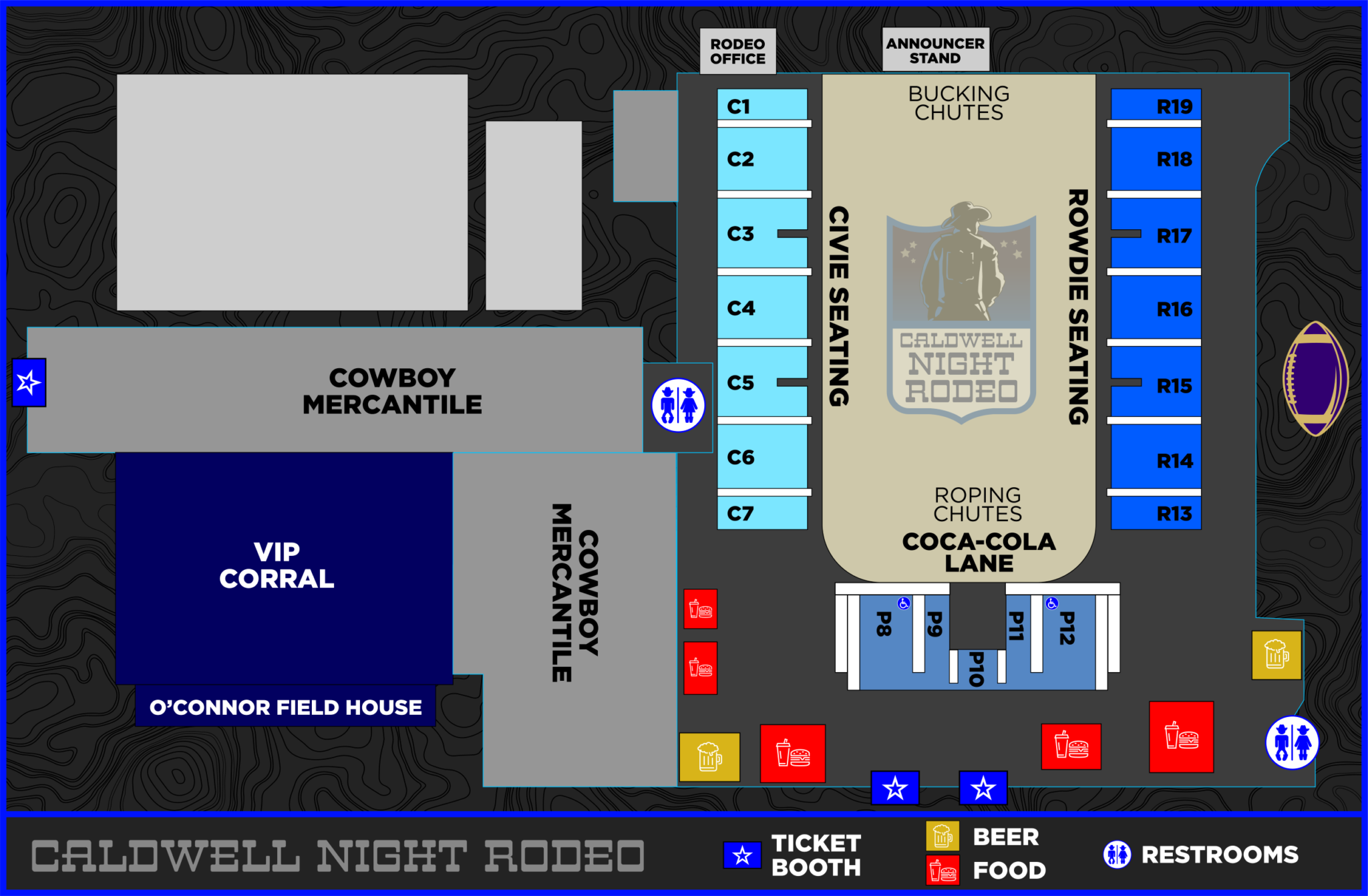 Arena Map | Caldwell Night Rodeo